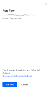 Run Flows Directly from SharePoint List/Library Using JSON Column Formatting