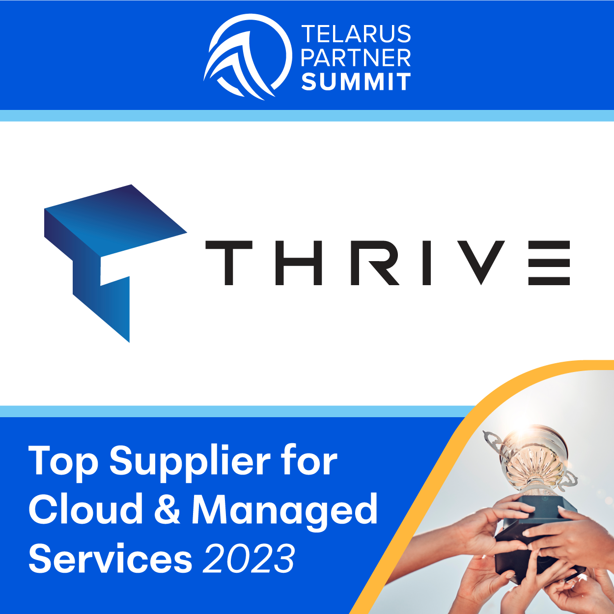 Thrive Named Top Supplier for Cloud and Managed Services by Telarus - Thrive
